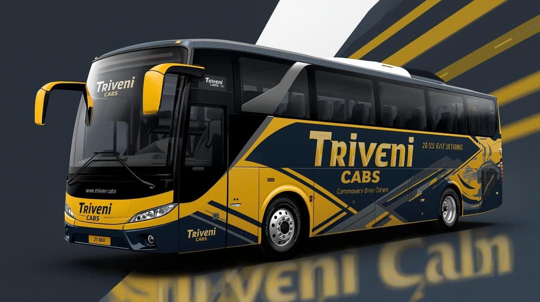Bus Hire India ₹35/km — 22-56 Seater AC 4.9★ | Book Now | Triveni Cabs